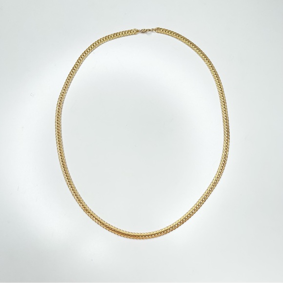 Trifari | Jewelry | Trifari Gold Tone Flat Chain Link Necklace Vintage ...